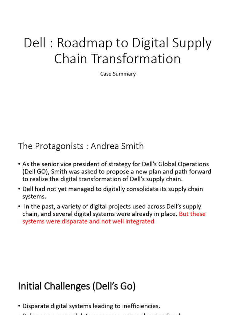 Dell's Digital Supply Chain Roadmap | PDF | Dell | Automation