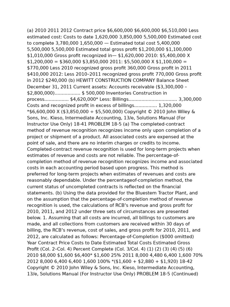 Excercise 18.77 | PDF | Revenue | Gross Income
