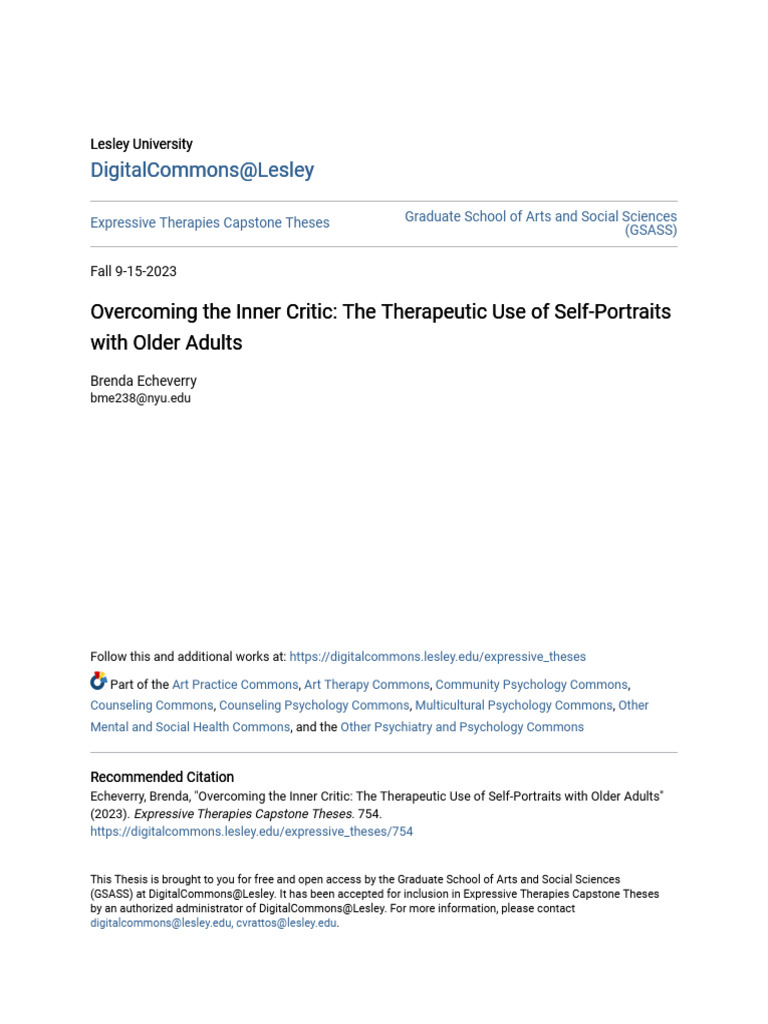 Therapeutic Self-Portraits for Seniors | PDF | Art Therapy ...