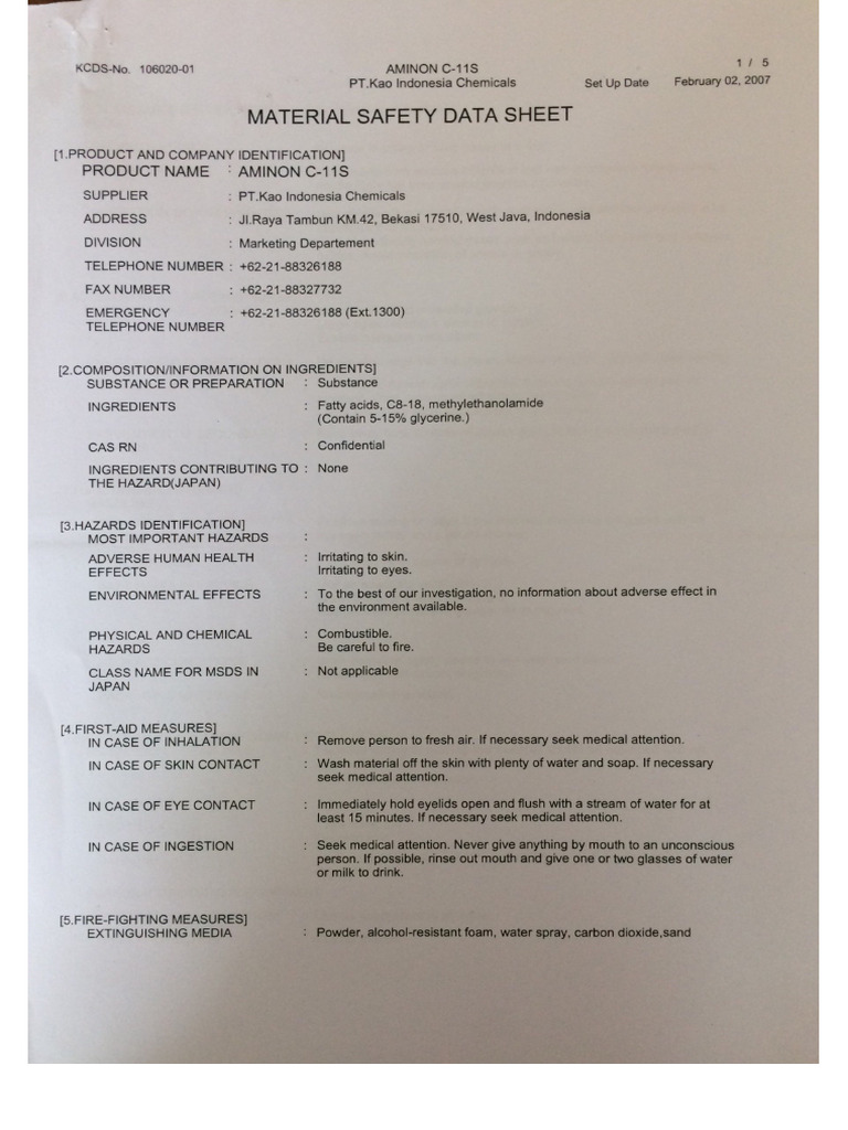 Aminon C 11 S | PDF