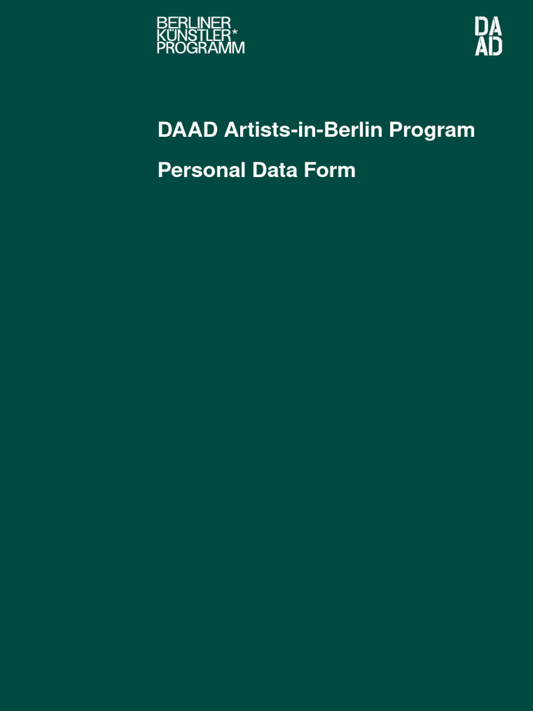 Personal Data Form 2024 | PDF
