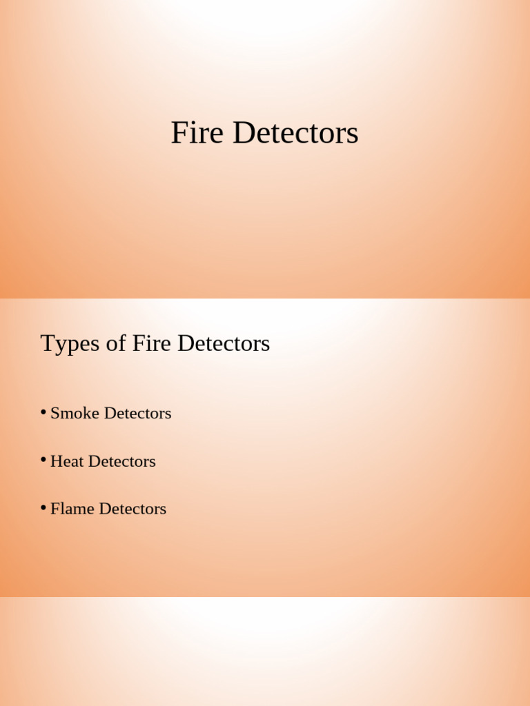 Types of Fire Detectors Explained | PDF