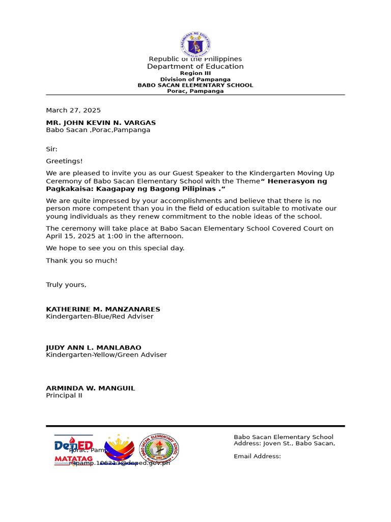 Guest Speaker Letter | PDF