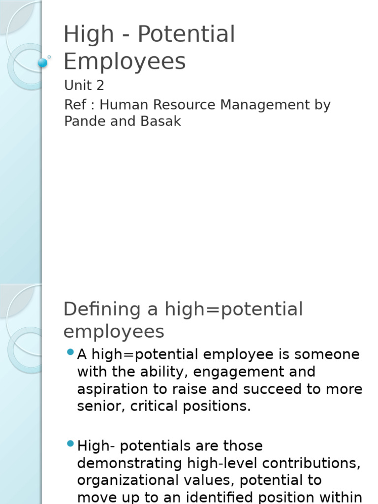 Identifying High-Potential Employees | PDF | Leadership | Mentorship