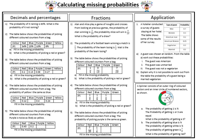 Probability Problems and Solutions | PDF | Green | Arithmetic