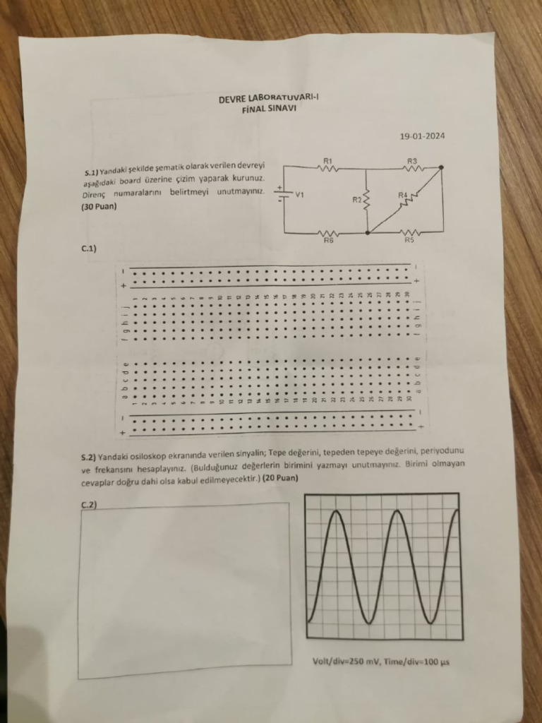 Devre Lab 1 Final 2024 | PDF