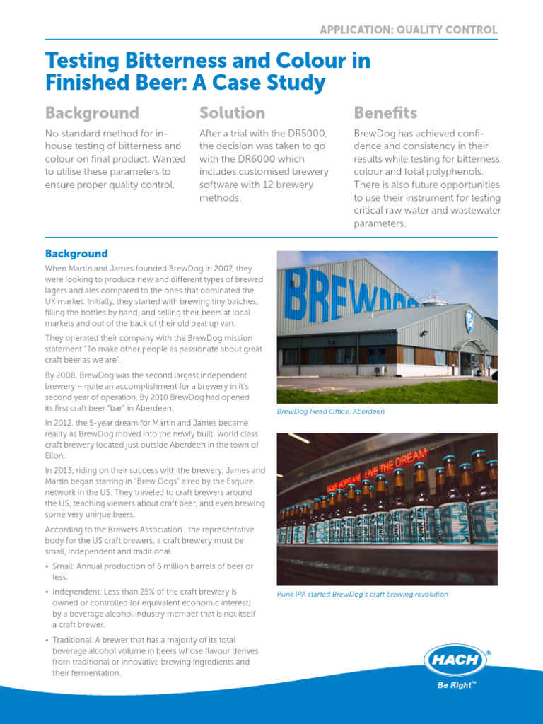 BrewDog's Beer Quality Control Methods | PDF | Beer | Brewing