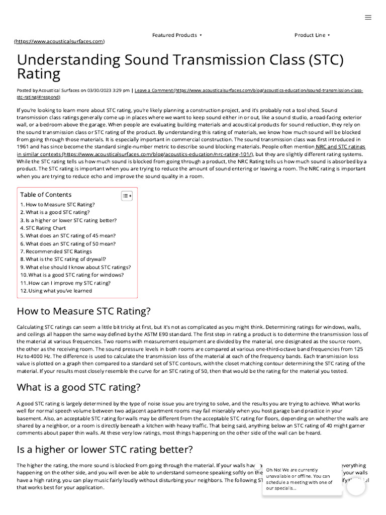 STC Rating - Understanding Sound Transmission Class Rating - ASI | PDF ...