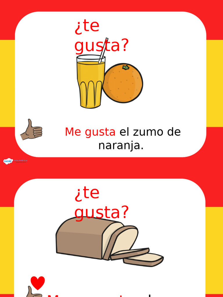 T T 6095 Spanish I Like Dislike Food Powerpoint | PDF