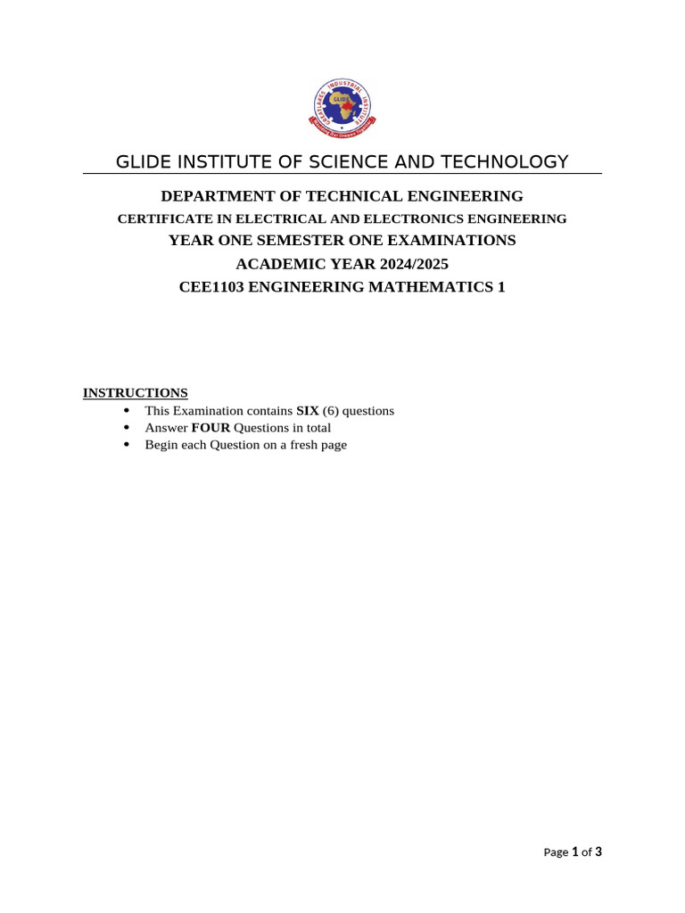 Engineering Mathematics 1 ..... | PDF | Mathematical Objects | Algebra