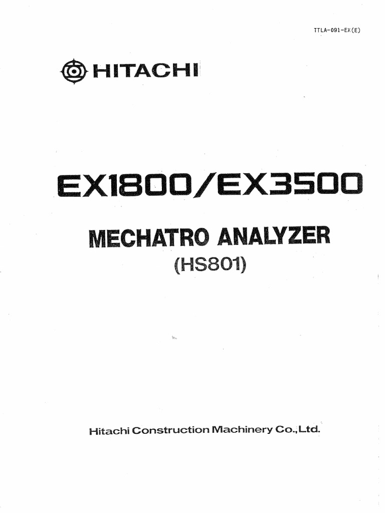 Ex1800, Ex3500 Mechatro Analyzer (Hs801) | PDF