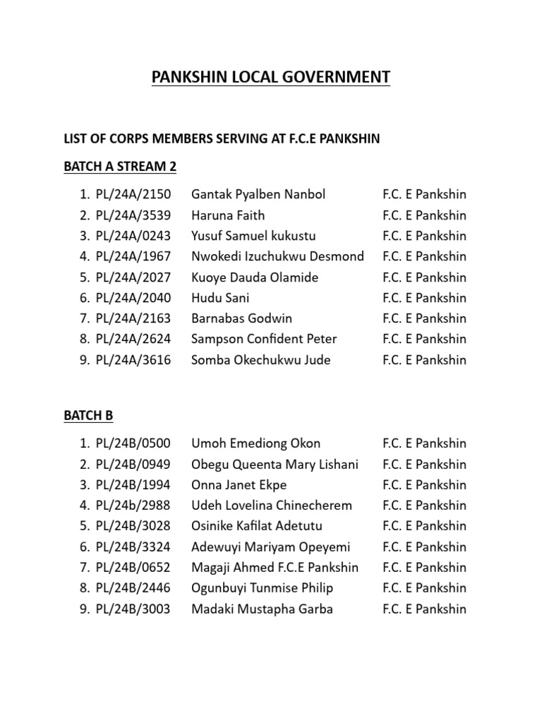 Pankshin Local Government | PDF