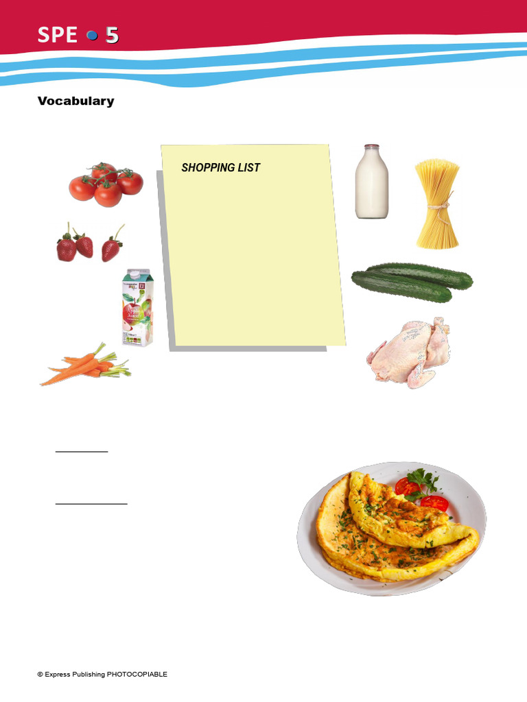 Vocabulary and Grammar Exercises for Kids | PDF | Foods | Cuisine