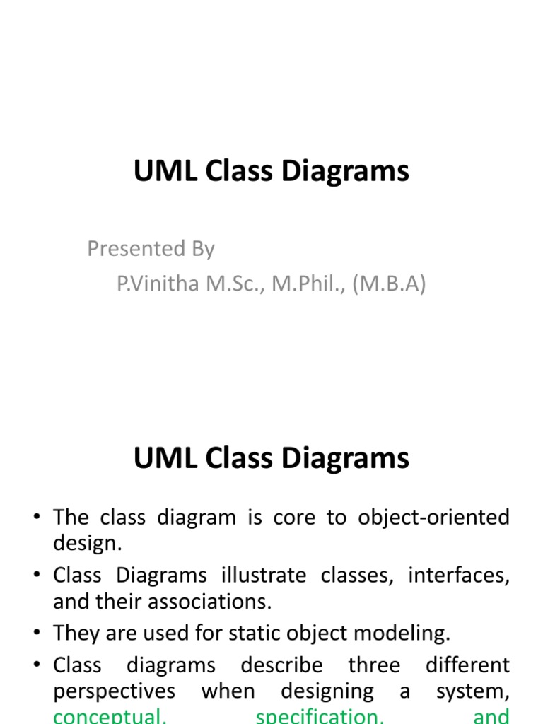 UML Class Diagrams | PDF | Class (Computer Programming) | Unified ...