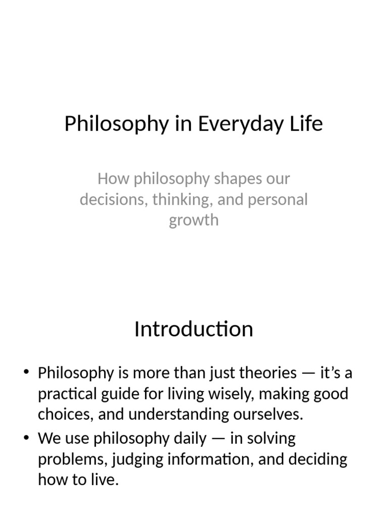 Philosophy in Everyday Life | PDF | Critical Thinking | Justice