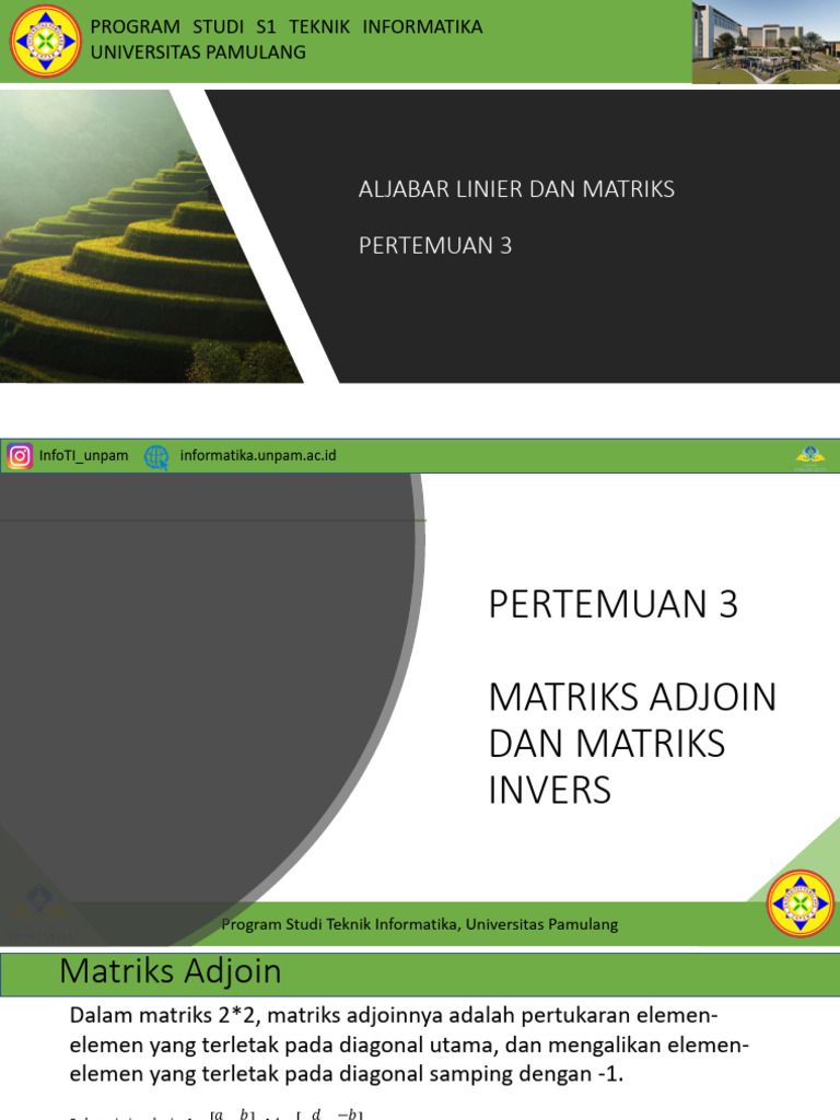 Matriks Adjoin 2x2 dan 3x3 | PDF