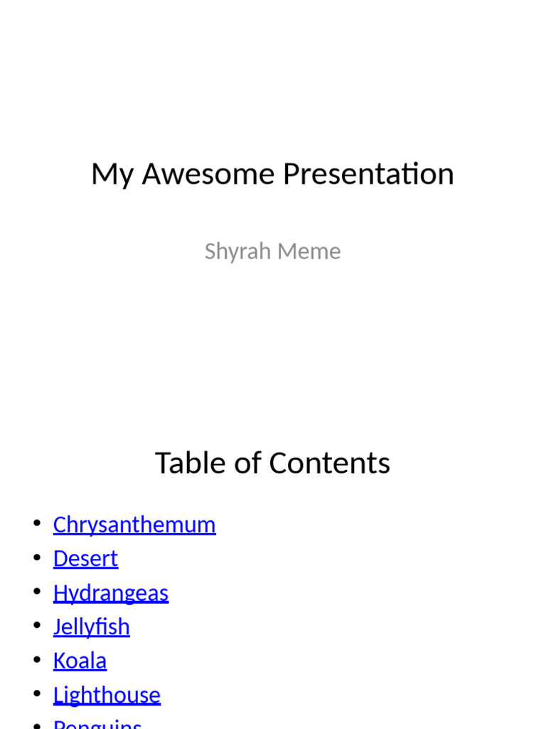 My Awesome Presentation | PDF