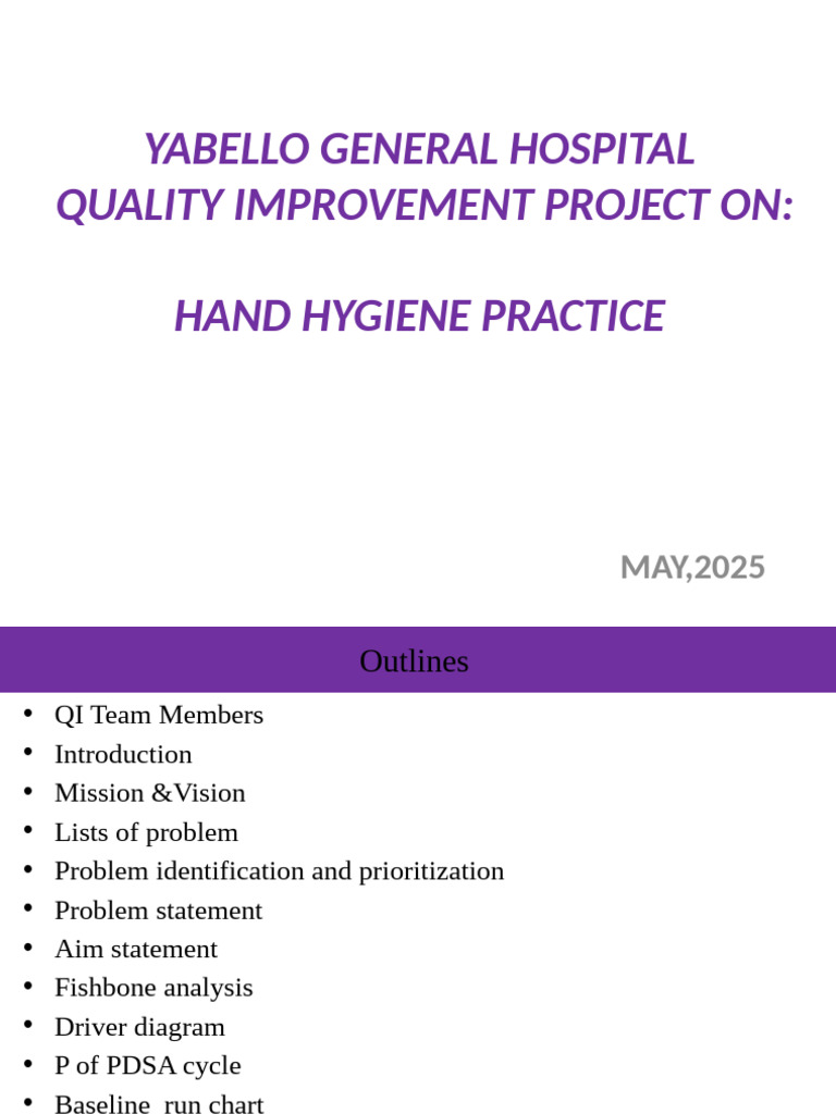 Hand Hygiene Improvement Plan for YGH | PDF | Hand Washing | Personal ...