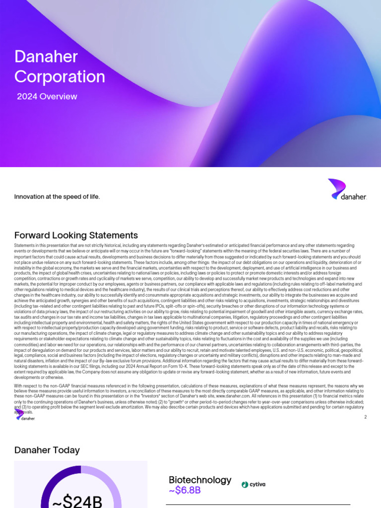 Danaher Corporation 2024 Financial Overview | PDF | Monoclonal Antibody ...