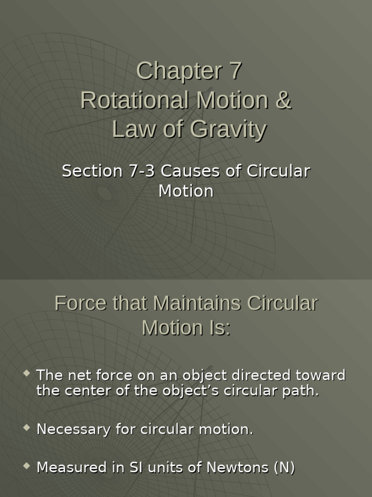 Circular Motion and Gravity Explained | PDF