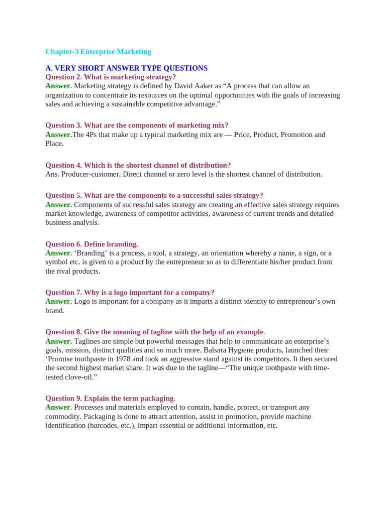 12 EP Unit 3 Question Series | PDF | Pricing | Intellectual Property