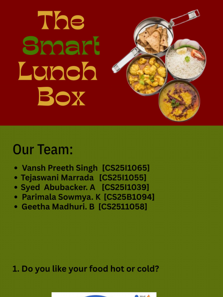 The Smart Lunch Box | PDF