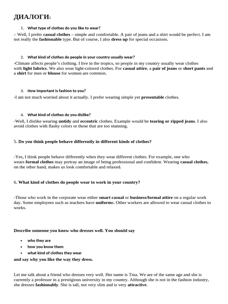 Clothing Preferences and Fashion Insights | PDF | Clothing | Fashion