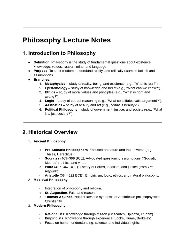 Introduction to Philosophy Overview | PDF | Reason | Epistemology