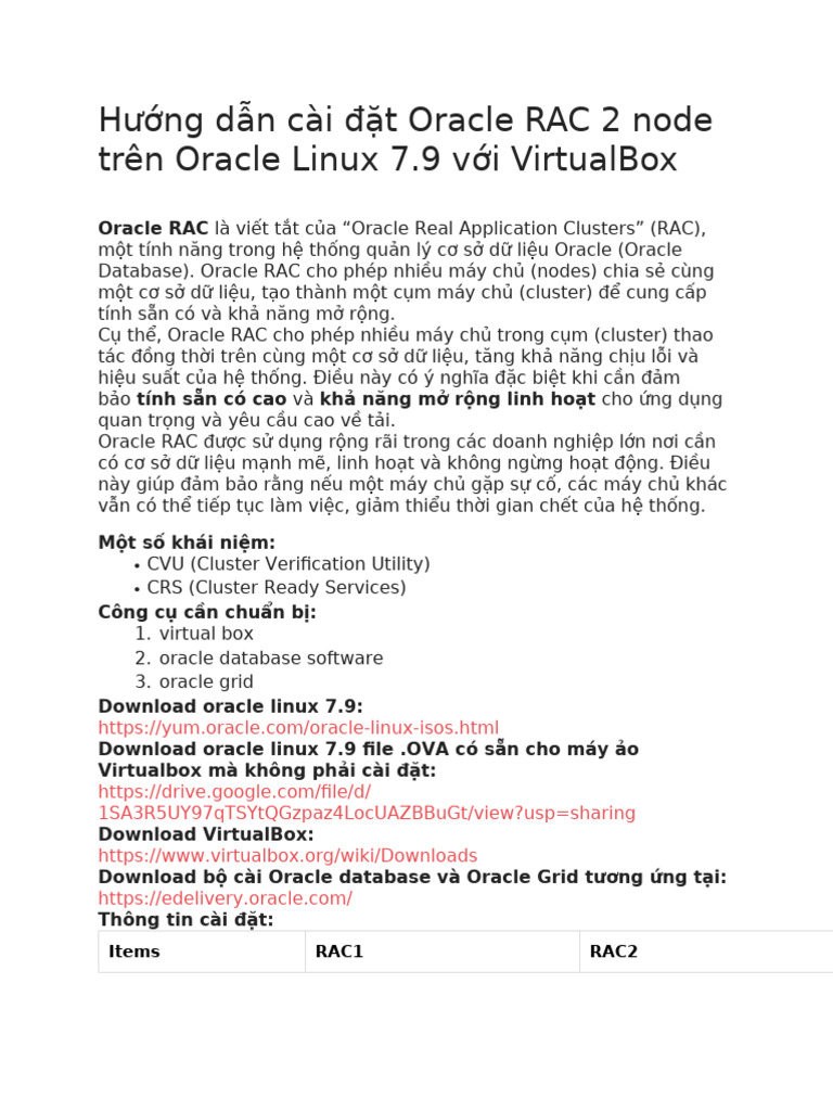 Datalinks.vn - Hướng Dẫn Cài Đặt Oracle RAC 2 Node Trên Oracle Linux 7 ...