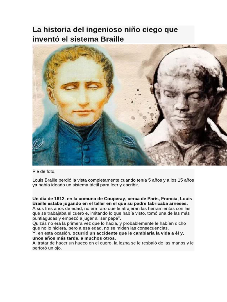 Sistema Braille | PDF | Discapacidad visual | Escritura