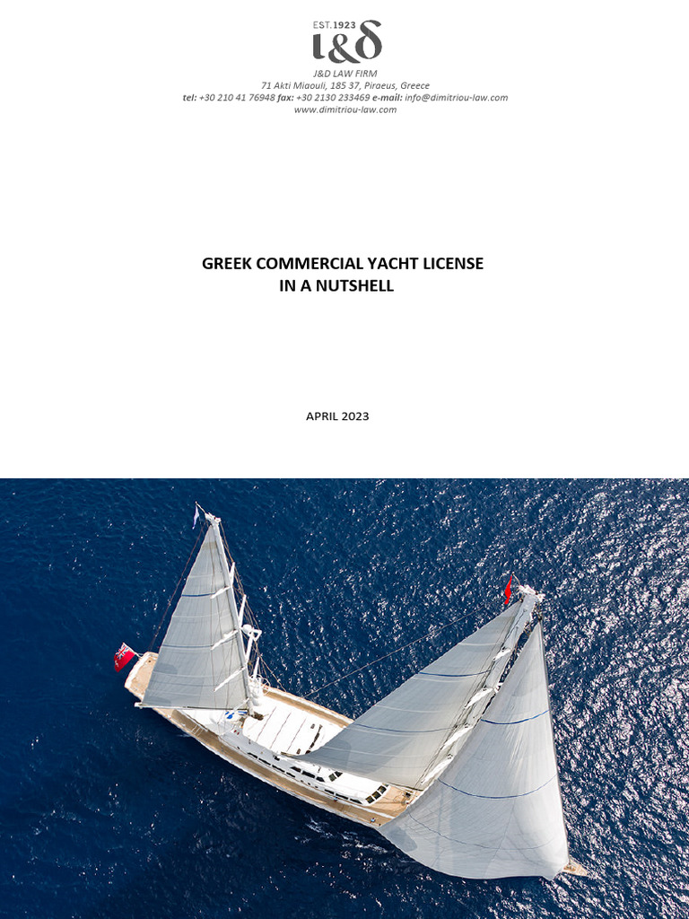 GREEK COMMERCIAL YACHT LICENSE OVERVIEW - April 2023 | PDF | Value ...