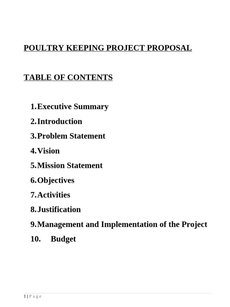 KafunaPoultry Project Proposal | PDF | Poultry Farming | Poultry