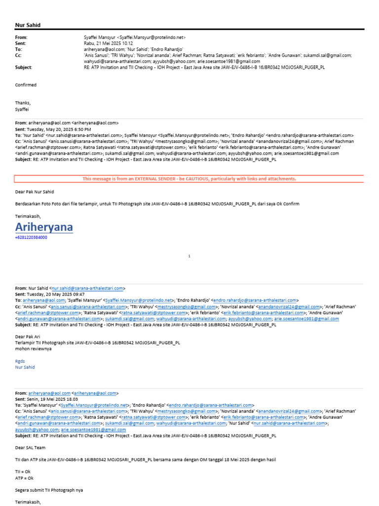 App TII Mojosari Puger | PDF | Communication