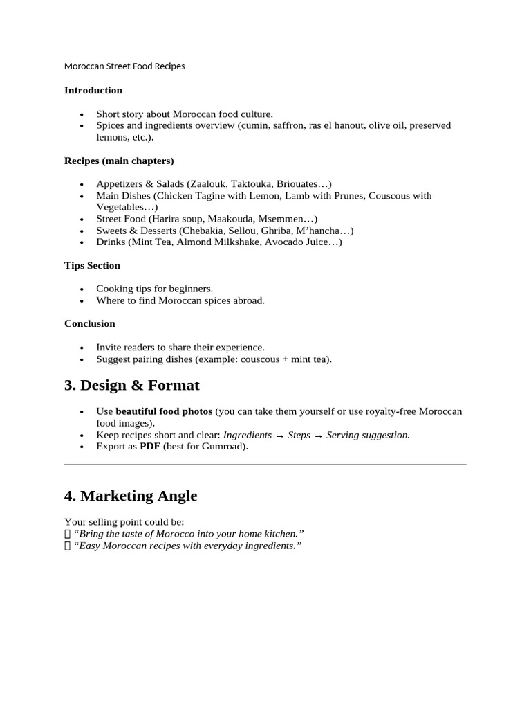 Moroccan Street Food Recipes | PDF