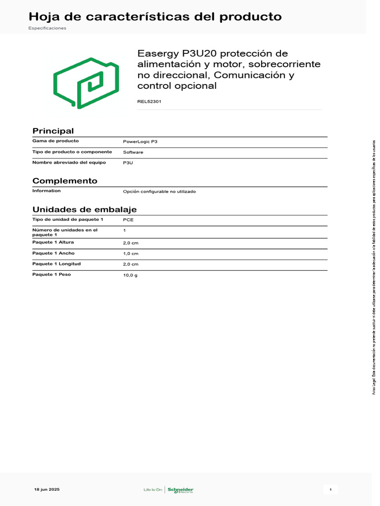 Schneider Electric - PowerLogic-P3-Protección-compacta - REL52301 | PDF ...
