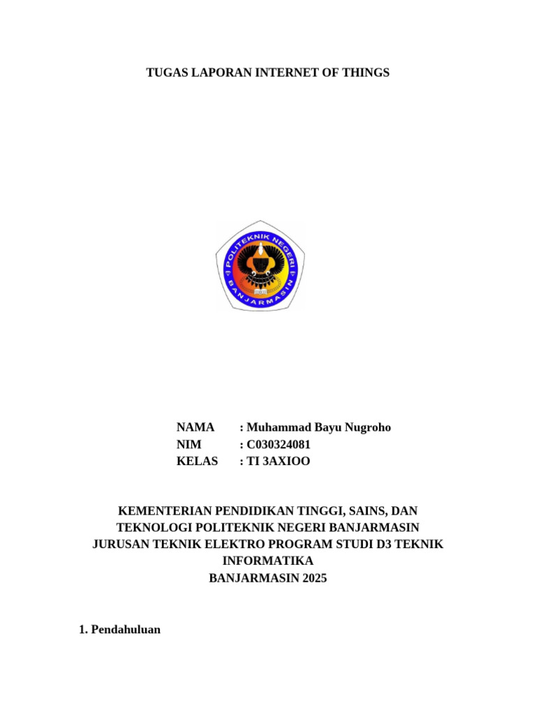 Laporan Proyek ESP32 DHT22 | PDF