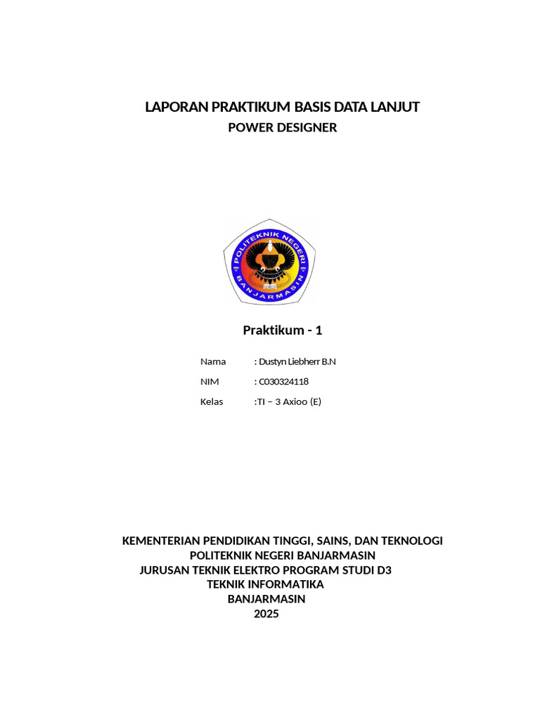 c030324118 Ti-3e Laporan Praktikum Basis Data Lanjut | PDF