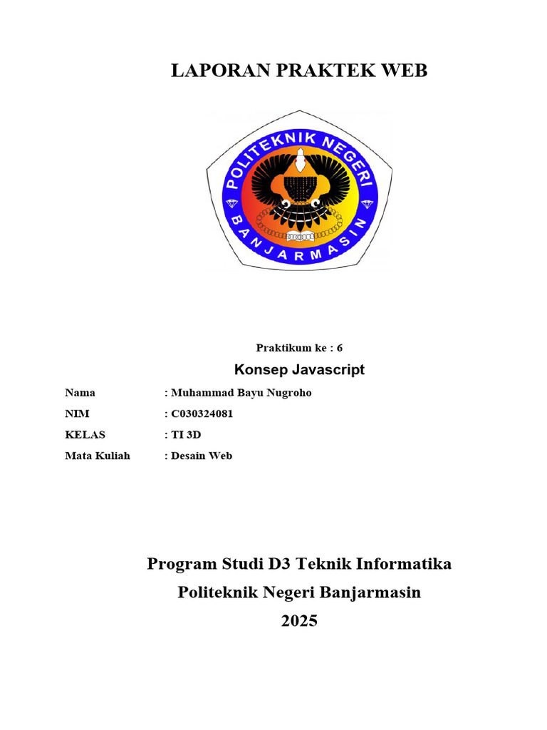 Laporan Praktek Web 6 C030324081-Dikompresi | PDF