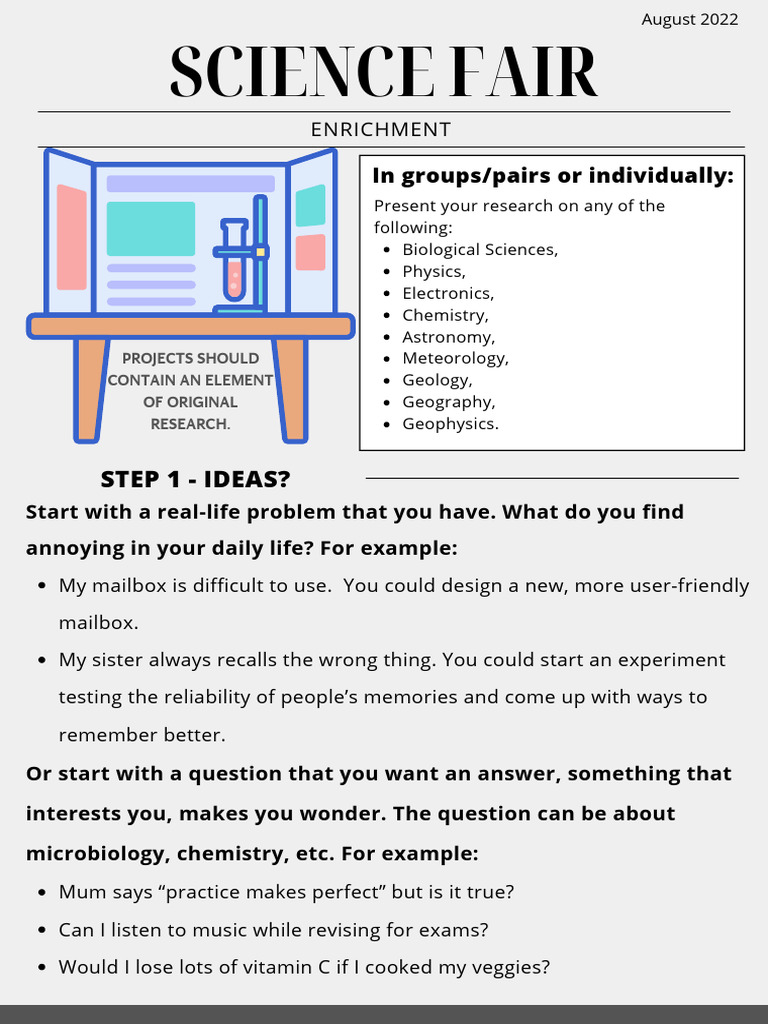 Science Fair DIC | PDF | Experiment | Science