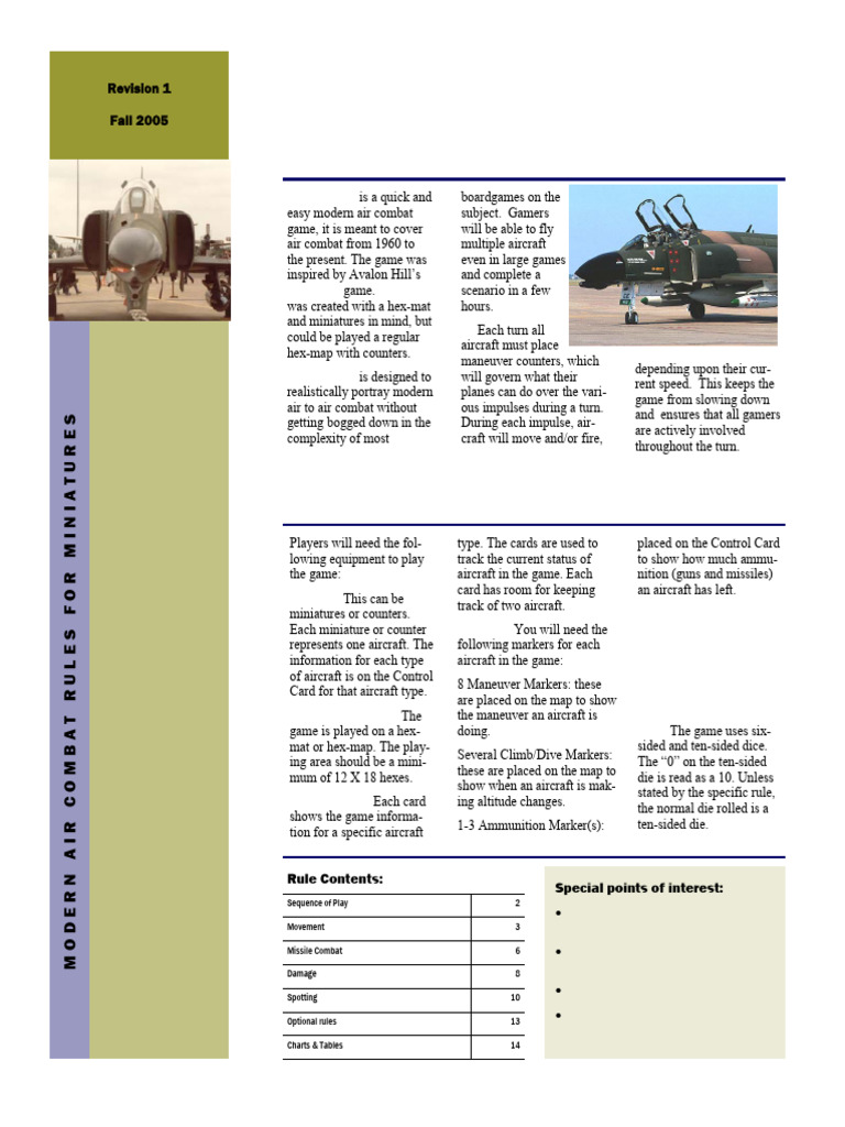 Phantoms: Modern Air Combat Rules | PDF | Missile | Military Technology