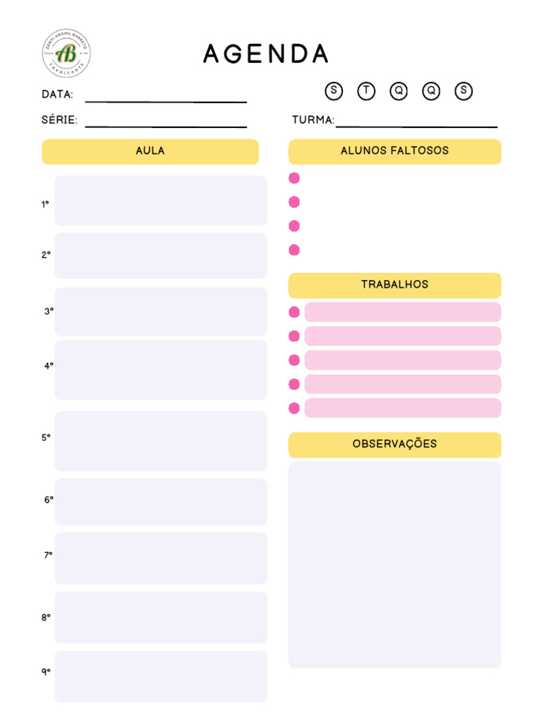 Pink Minimalist Daily Schedule Planner | PDF