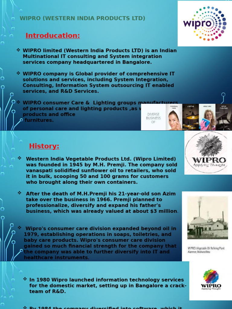 Wipro (Western India Products LTD) | PDF | Economies | Business