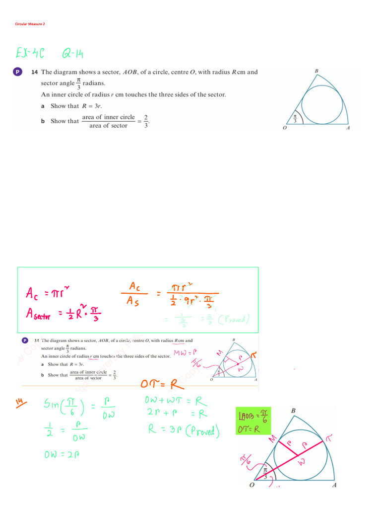 Circular Measure CW 21st September | PDF