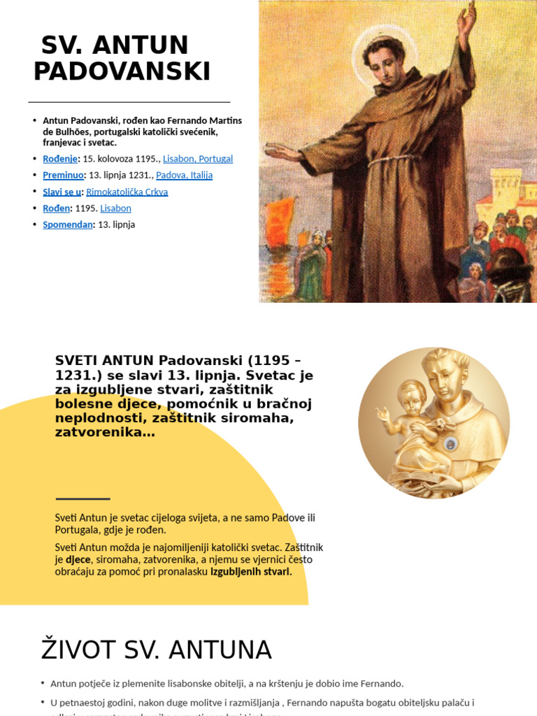Sv. Antun Padovanski | PDF