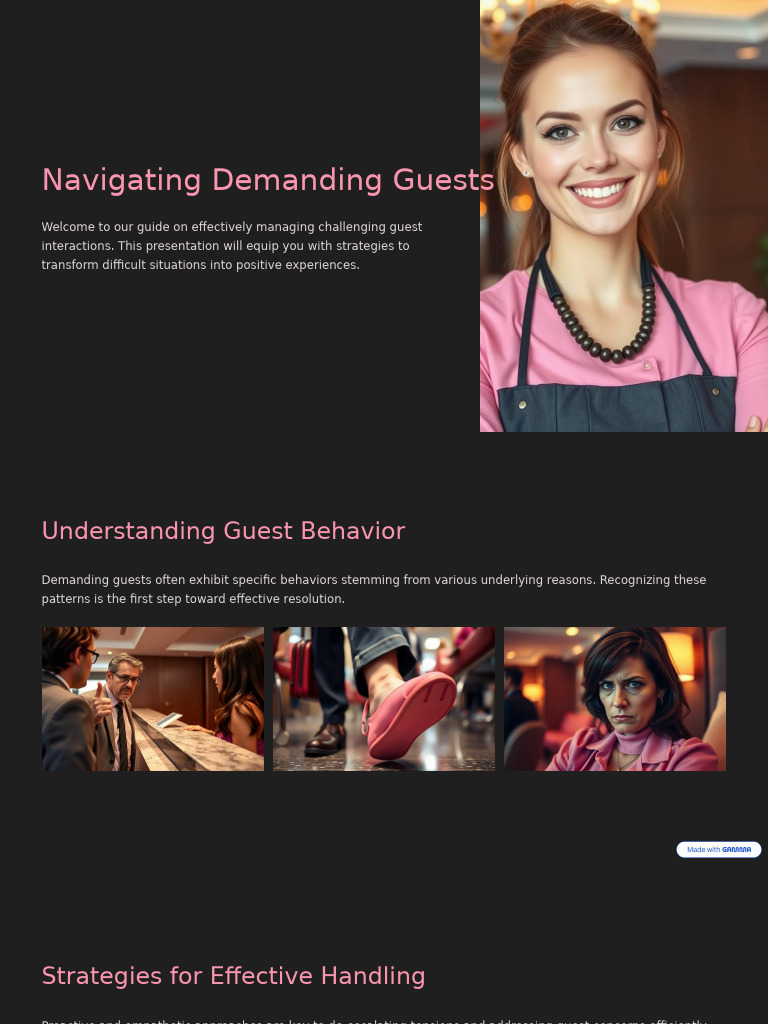 Navigating Demanding Guests | PDF | Empathy | Behavioural Sciences