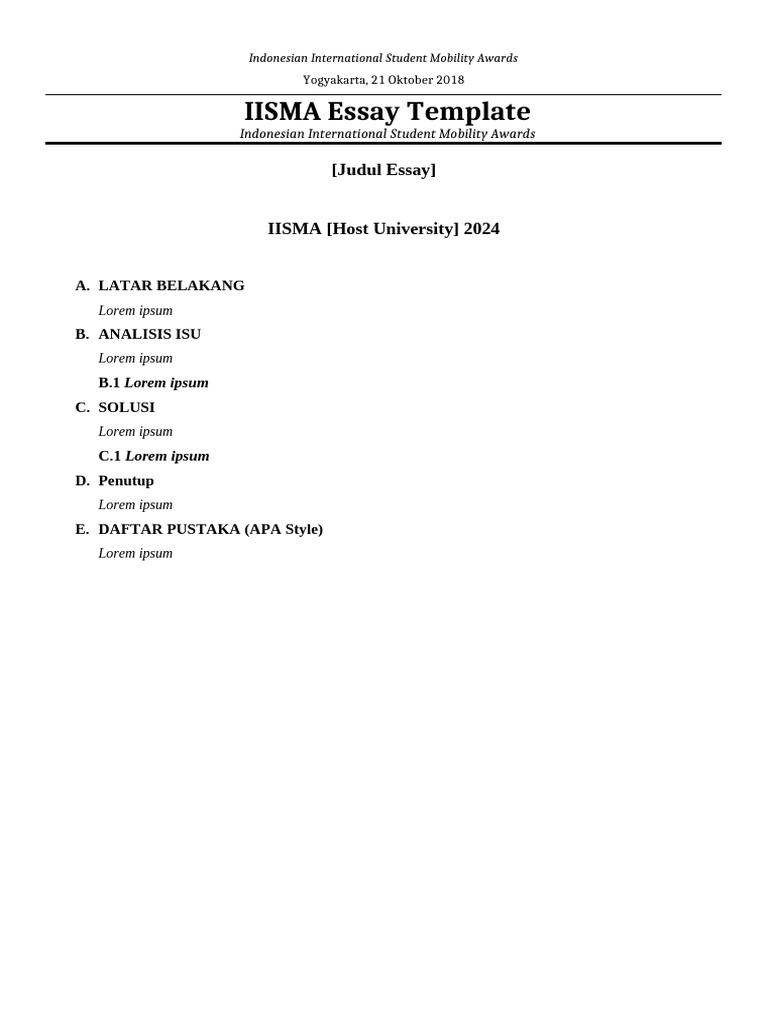 Template - Idfp Iisma 2024 | PDF