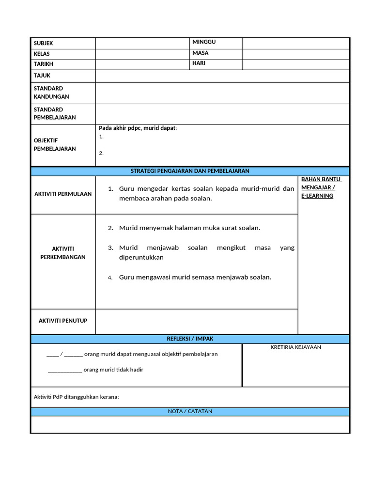 Tapak RPH Skds 2023 | PDF