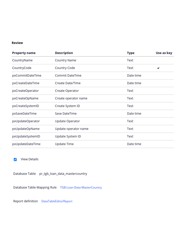 Data Type DB Details | PDF