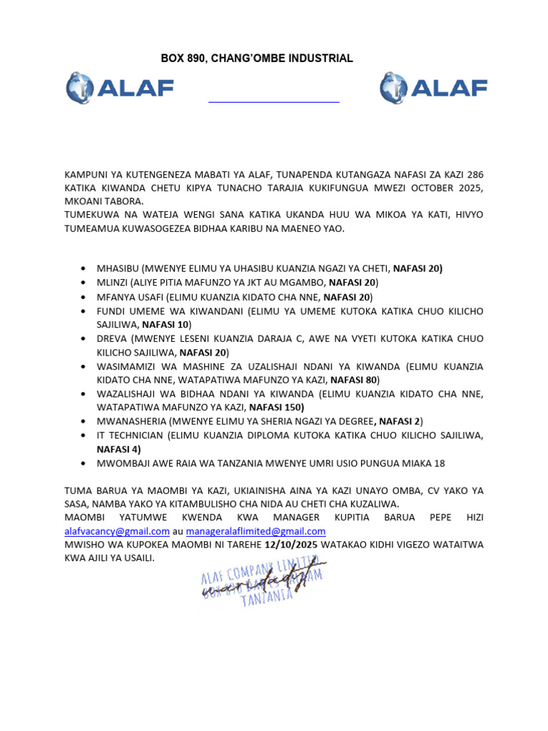 Alaf Company Limited | PDF