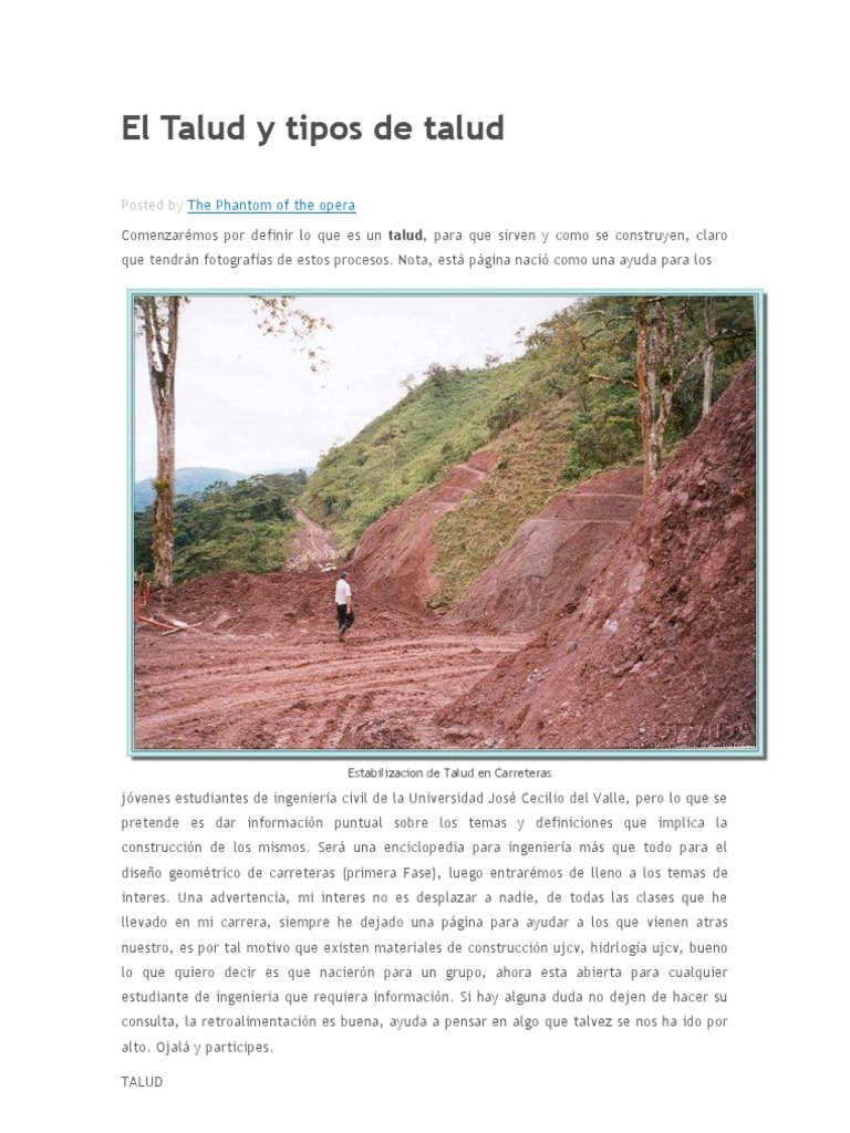 El Talud y Tipos de Talud | PDF | Ciencias de la Tierra | Geografía Física